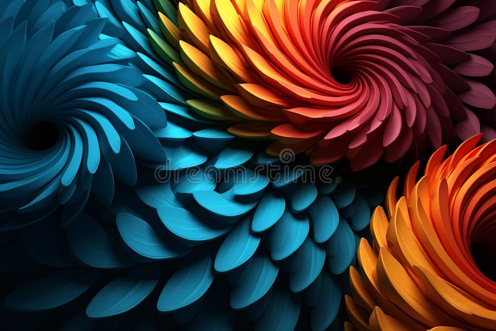 Psychedelic Rainbow. Mesmerizing Optical Illusions in Vibrant Colors on ...