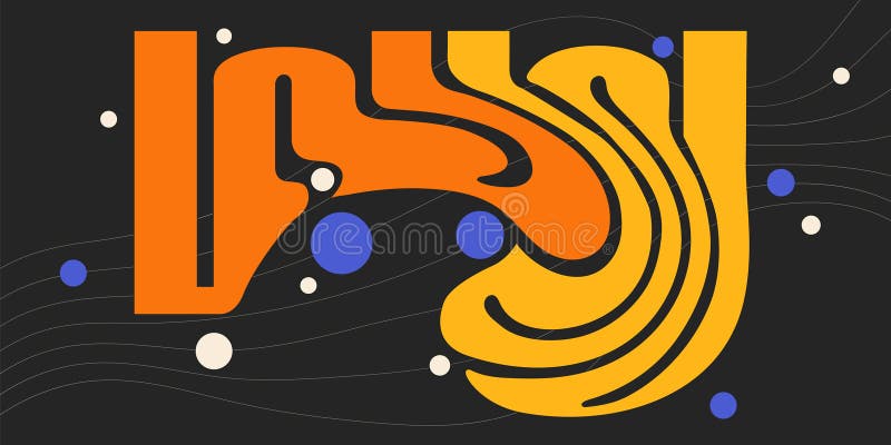 Psychedelic Retro Art. Inspirational Retro Poster with Geometric ...