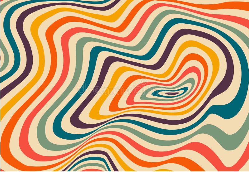 Psychedelic Retro Groove Background Stock Vector - Illustration of ...