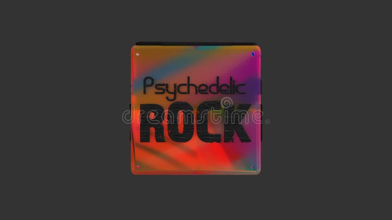 Psychedelic Rock Title Rotating for a Lower Third in Alpha Channel ...