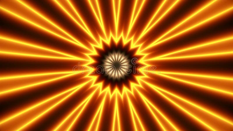 Psychedelic Round Pattern with Stream of Flashing Rays. Motion Stock ...