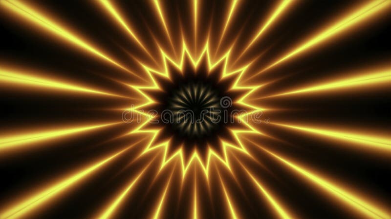 Psychedelic Round Pattern with Stream of Flashing Rays. Motion Stock ...