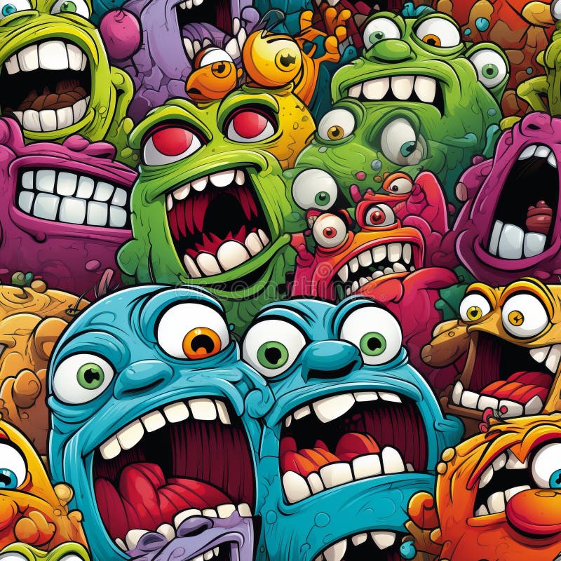 Psychedelic Seamless Pattern Vibrant Abstract Background for a Mind ...