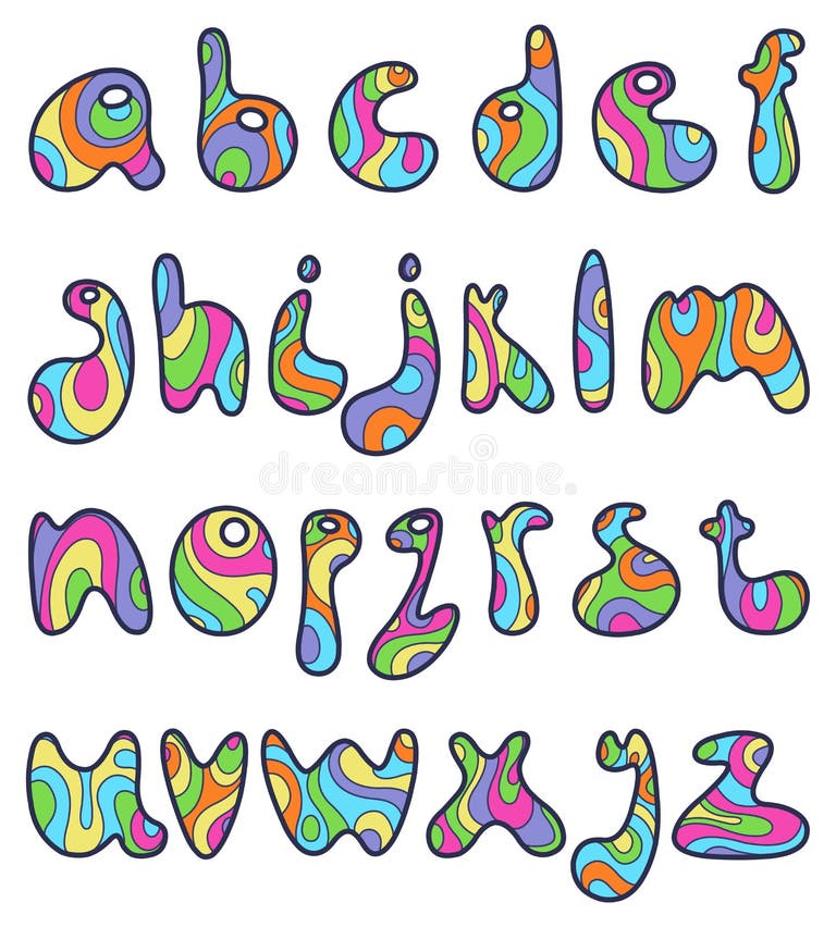 Psychedelic Letters Stock Illustrations – 940 Psychedelic Letters Stock ...