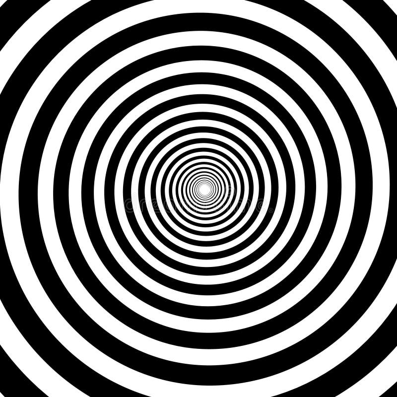 Psychedelic Optical Spiral with Radial Rays Stock Illustration ...