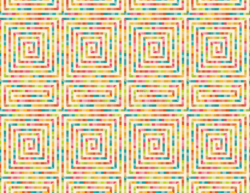 Psychedelic Spiral Square Seamless Stock Illustration - Illustration of ...