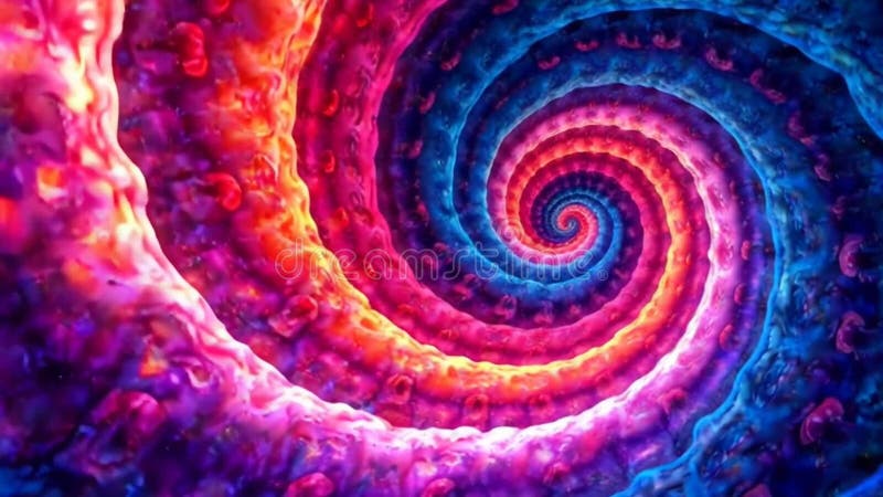 Psychedelic Spirals of Multi-colored Shades, Color Mixing, Clear Images ...