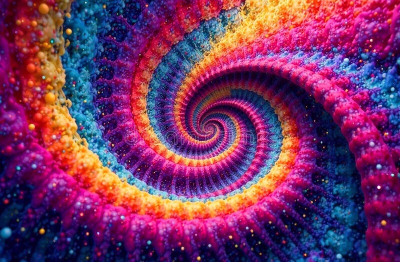 Psychedelic Spirals of Multi-colored Shades, Color Mixing, Clear Images ...