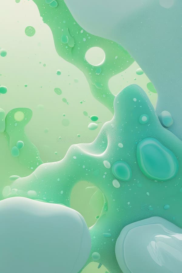 Psychedelic Spotted Background in Soft Green and Light Blue Hues. Stock ...