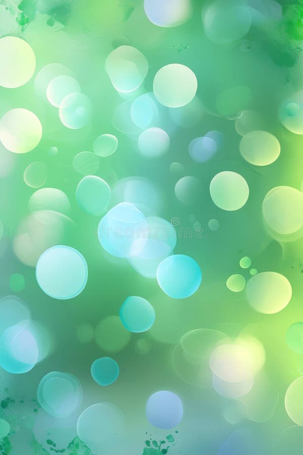 Psychedelic Spotted Background in Soft Green and Light Blue Hues. Stock ...