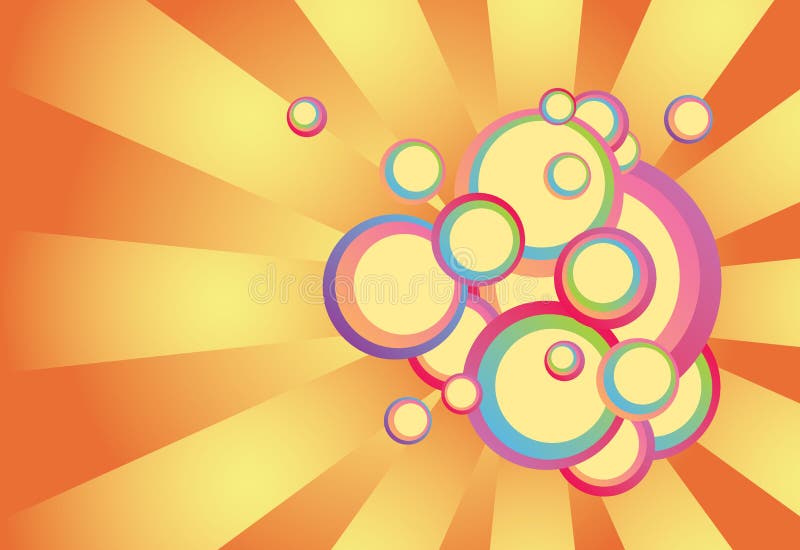 Psychedelic spring sunrise stock vector. Illustration of yellow - 7482198