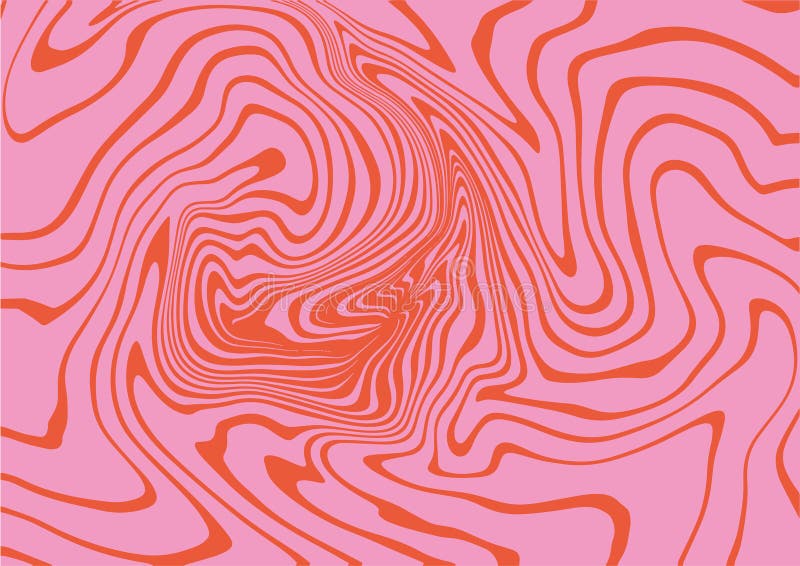 Psychedelic Swirl Groovy Pattern in Retro Pastel Colors. Groovy Liquid ...