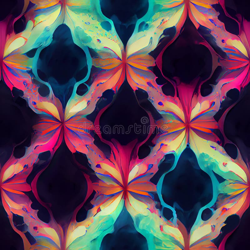 Psychedelic Swirls and Curves, Bright Colors and Fluid Lines To Create ...