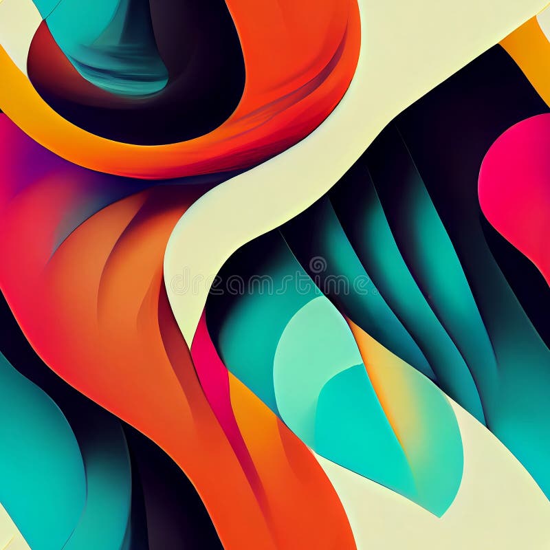 Psychedelic Swirls and Curves, Bright Colors and Fluid Lines To Create ...