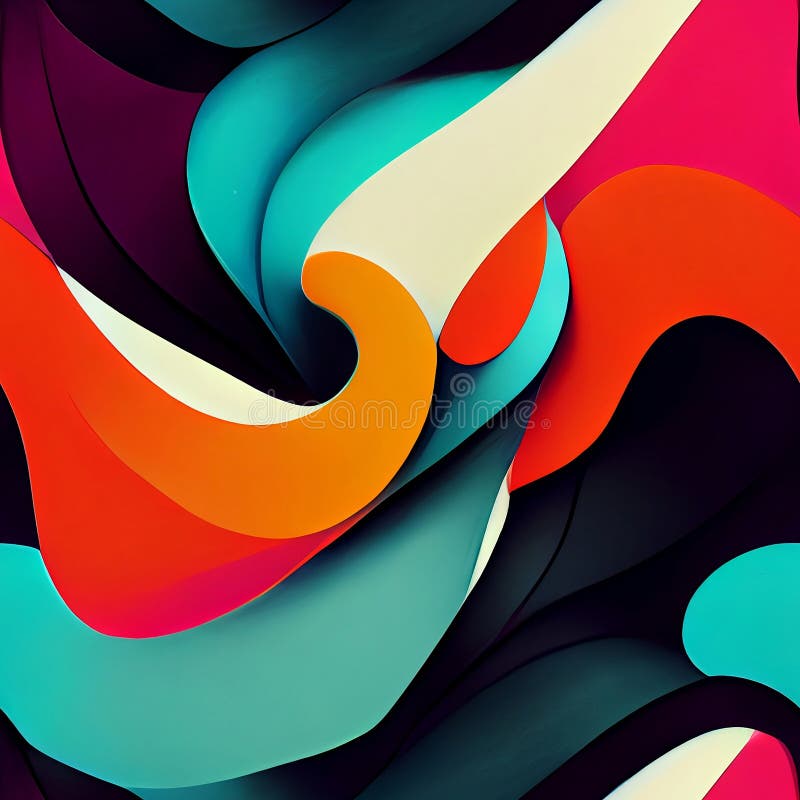 Psychedelic Swirls and Curves, Bright Colors and Fluid Lines To Create ...