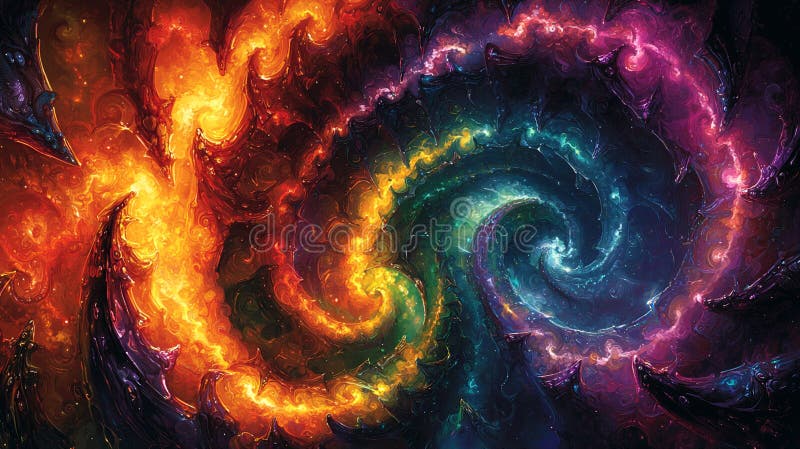 Psychedelic Swirls of Vibrant Colors Create an Immersive Abstract ...