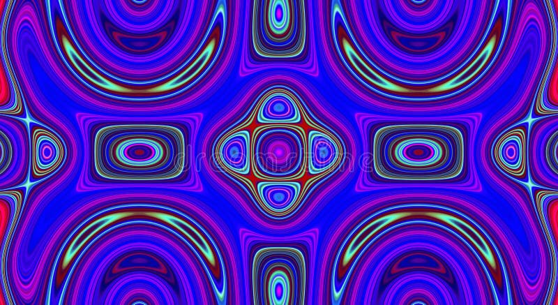 Psychedelic Symmetry Abstract Pattern and Hypnotic Background, Art ...