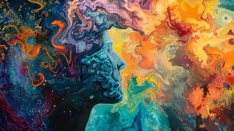 Psychedelic Therapy Mind Journey Abstract Imagery Stock Photo - Image ...
