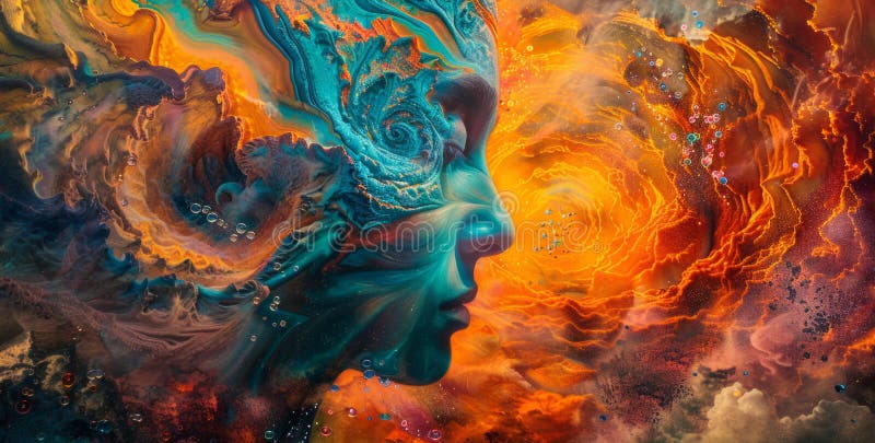 Psychedelic Therapy Mind Journey Abstract Imagery Stock Photo - Image ...