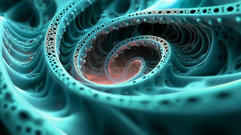 Psychedelic Turquoise Spiral Animation Creating an Immersive Abstract ...