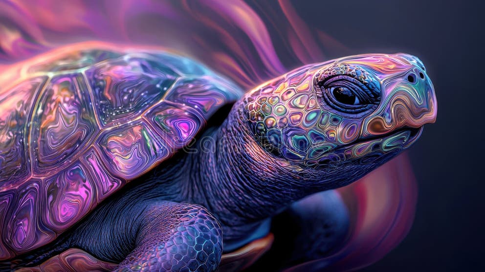 Cosmic Turtle: a Kaleidoscopic Vision Stock Illustration - Illustration ...