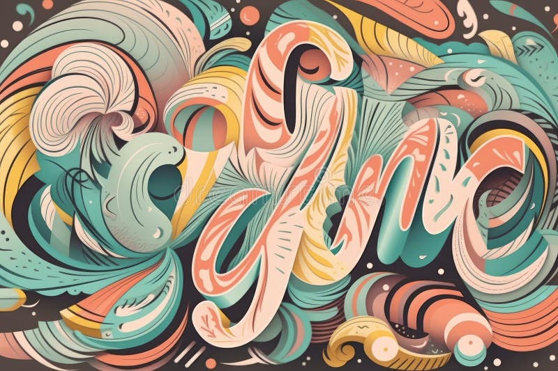 Psychedelic Typography and Lettering on Vintage Poster, with an Eye ...