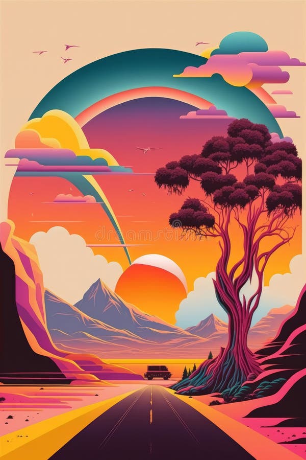 Psychedelic 60s Tree Stock Illustrations – 178 Psychedelic 60s Tree ...