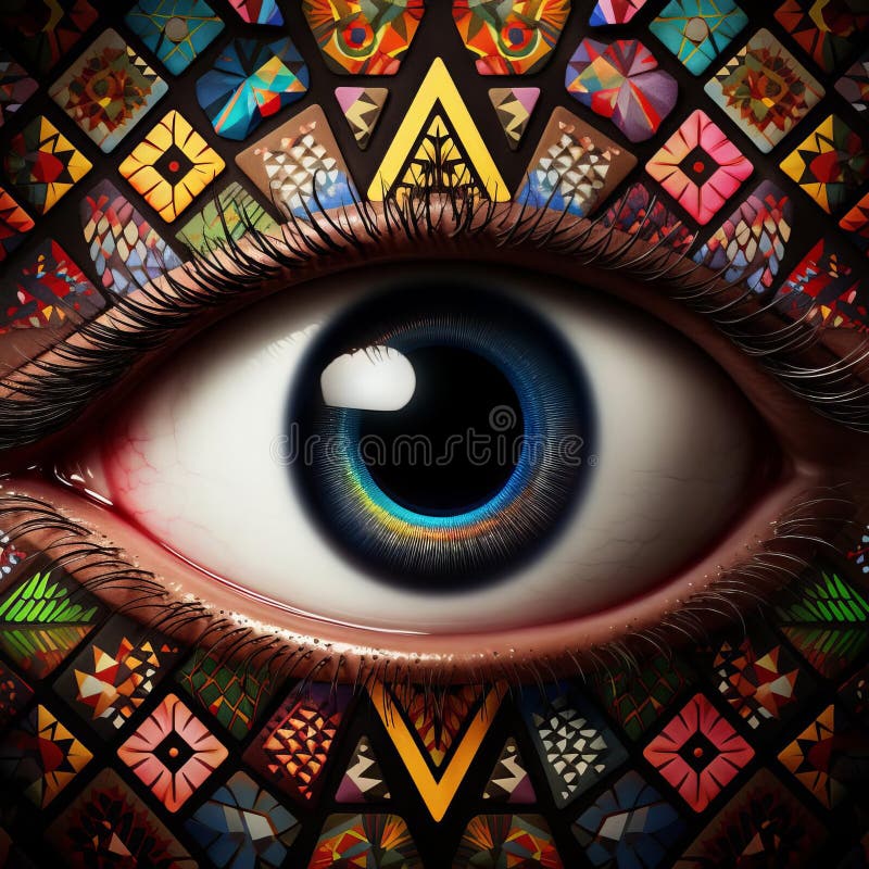 Psychedelic Visions: Colorful Quantum Waveforms Stock Illustration ...