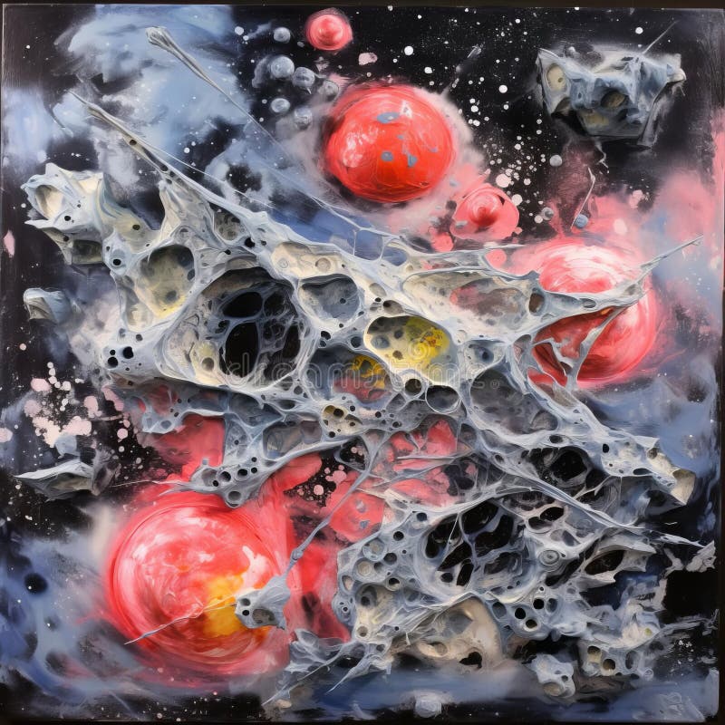 Psychedelic Visions: Colorful Waveforms in the Quantum Realm Stock ...