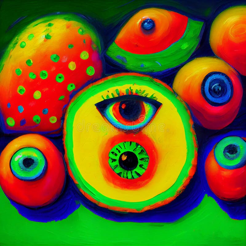 Psychedelic Fruit Stock Illustrations – 822 Psychedelic Fruit Stock ...