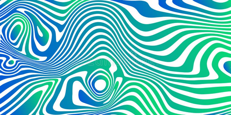 Psychedelic Vortex Pattern. Blue-green Background in the Style of the ...