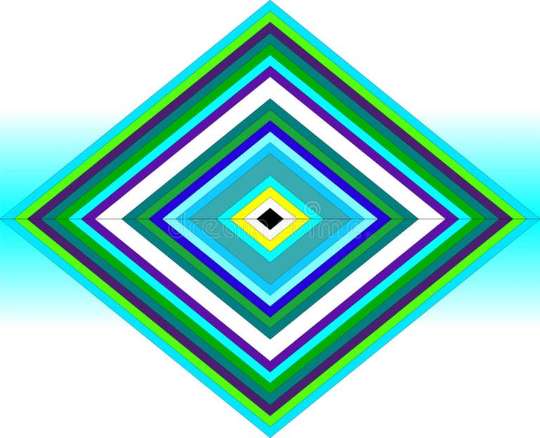 Psychedelic Wallpaper Diamonds Shape Stock Illustration - Illustration ...