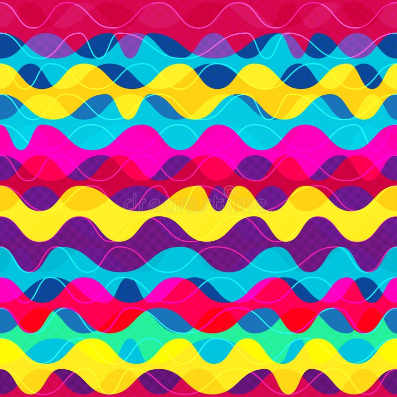 Psychedelic Wave Seamless Pattern Stock Vector - Illustration of ornament, contrast: 50890456