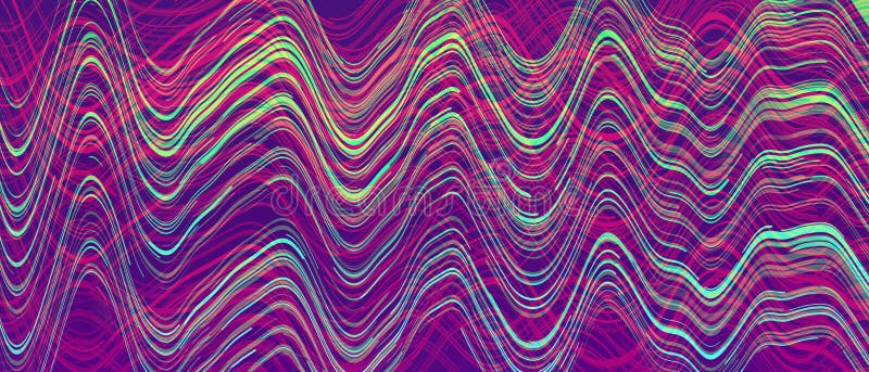 Psychedelic Wavy Background with Colors of Rainbow. Abstract Pattern ...