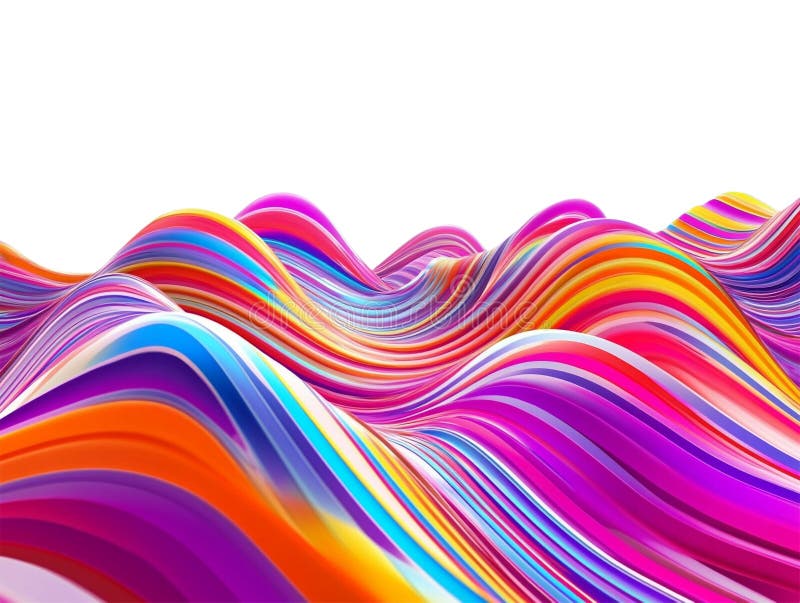 Psychedelic Wavy Stripes Pattern in Pixel Art Style Against Transparent ...