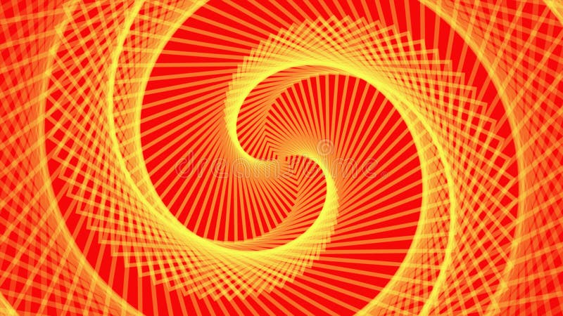 Psychedelic Yellow Spiral on the Red Background Stock Illustration ...