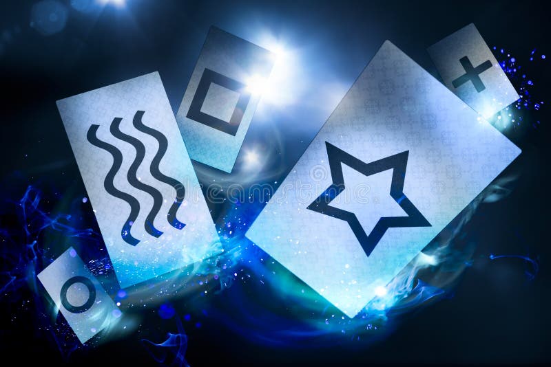 Psychic Cards on a Dark Background Stock Image - Image of mystery ...