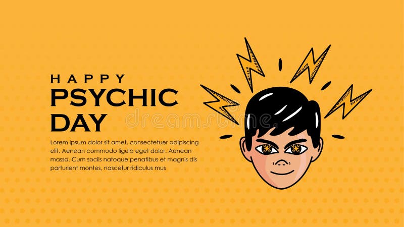 Psychic Day Banner Template Vector Stock Vector - Illustration of ...