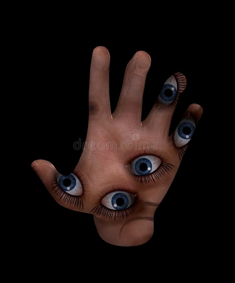 Psychic Hand stock illustration. Illustration of stare - 31338138