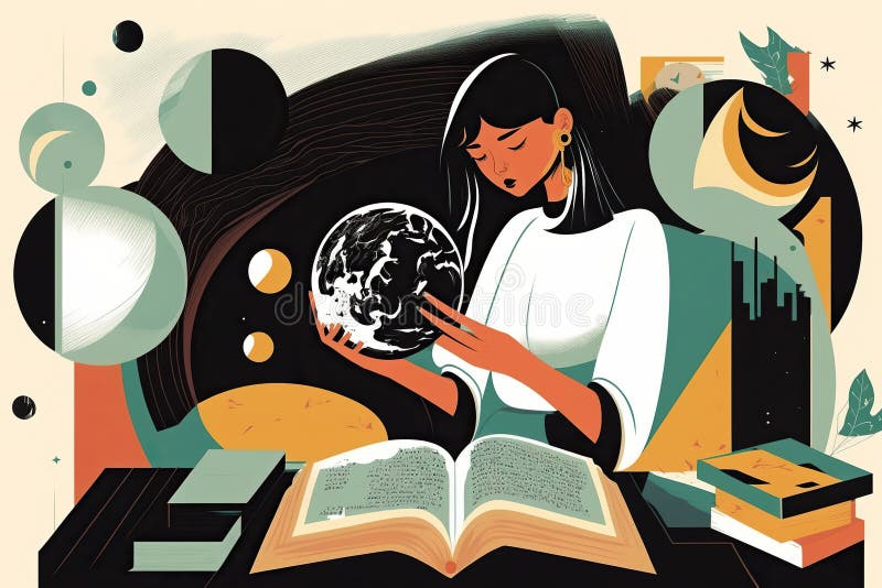 A Psychic Using a Magic Ball and Tarot, Created with Generative AI ...