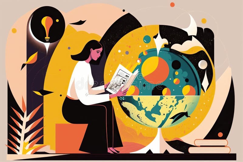 A Psychic Using a Magic Ball and Tarot, Created with Generative AI ...