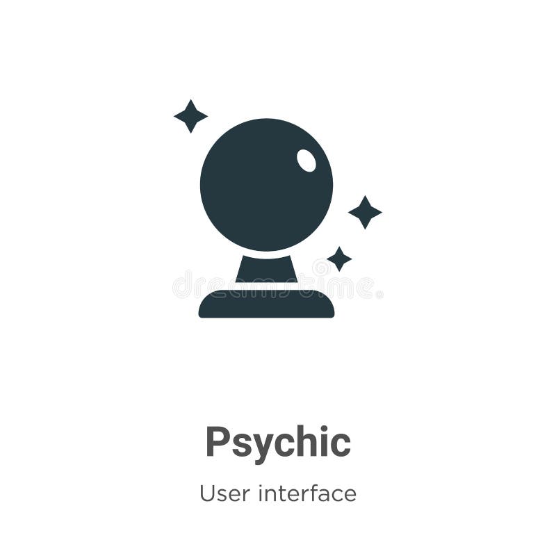 Psychic Icon in Trendy Design Style. Psychic Icon Isolated on White ...