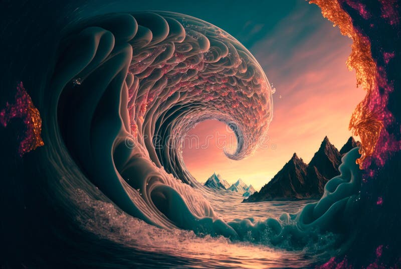 Psychic Waves Concept Illustration Stock Illustration - Illustration of ...