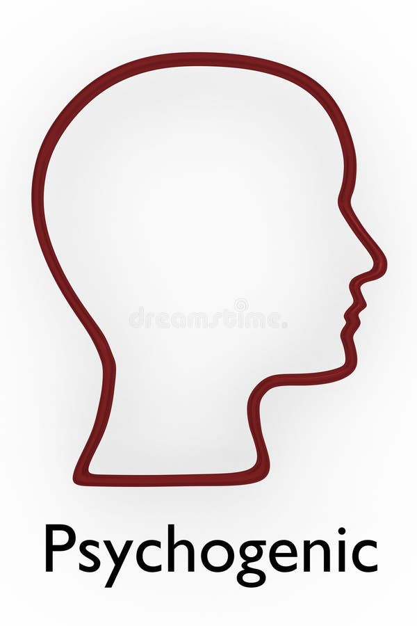 Psychogenic - Mental Concept Stock Illustration - Illustration of thin ...