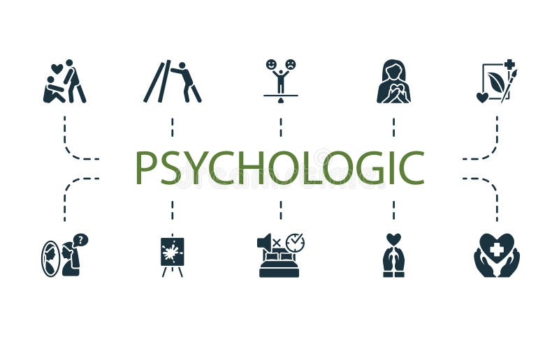 Psychologic Set. Creative Icons. Editable Elements. Stock Illustration ...