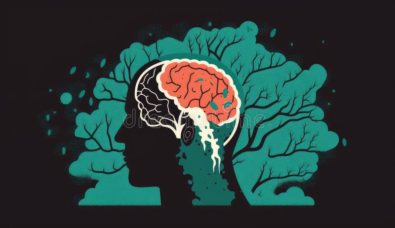 Psychological Disorder, Problem or Disease of Human Brain. Generative ...