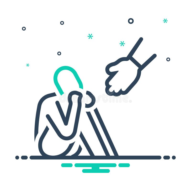 Mix Icon for Psychological Help, Psychological and Depression Stock ...