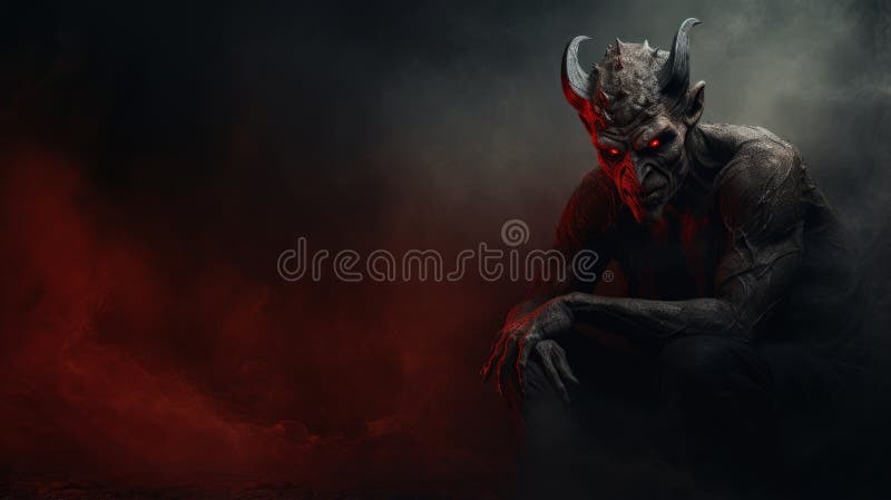 Psychological Horror Devil Monster in 8k Resolution Stock Illustration ...