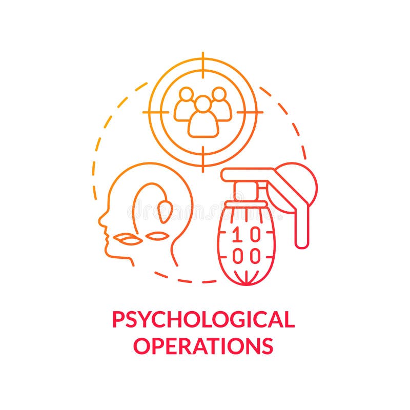 Psychological Operations Red Gradient Concept Icon Stock Vector ...