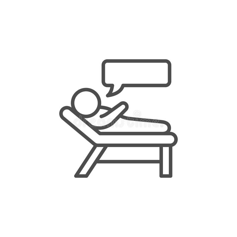 Psychological Therapy Line Outline Icon Stock Vector - Illustration of ...